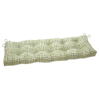 Pillow Perfect Outdoor | Indoor Alauda Grasshopper Outdoor Tufted Bench ...