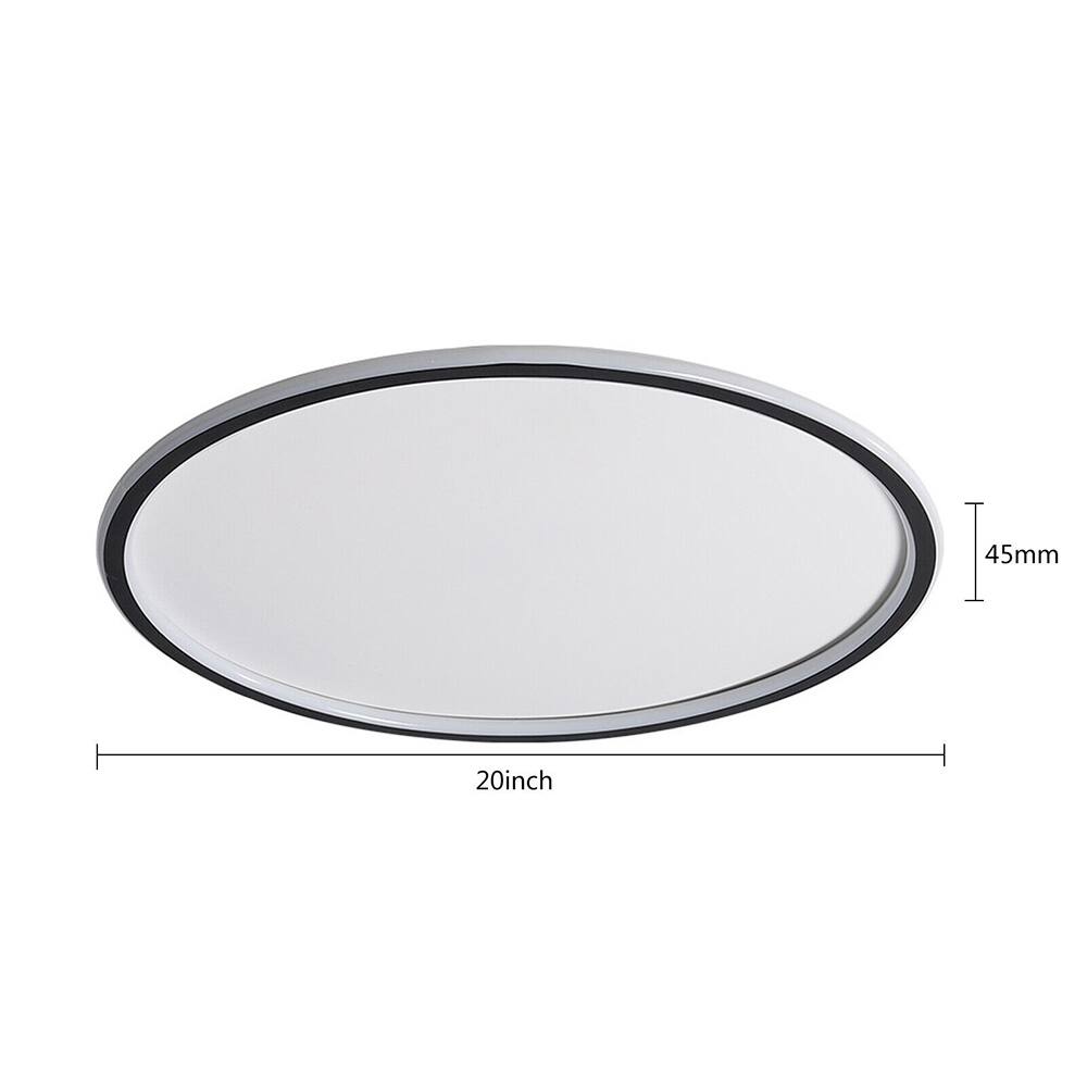 22" Modern LED Round Ceiling Light Ceiling Mount Lamp Pendant Fixture ...