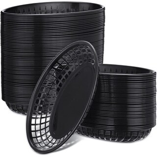 Black Oval Plastic Fast Food Basket - Bed Bath & Beyond - 40838527