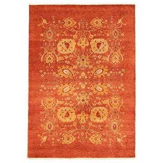 ECARPETGALLERY Hand-knotted Pak Finest Copper Wool Rug - 4'6 x 6'6 ...