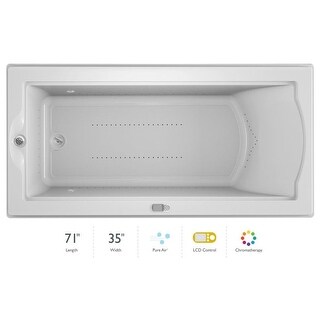 Jacuzzi 72" x 36" Fuzion Drop In Luxury Pure Air ; Bathtub with LCD ...