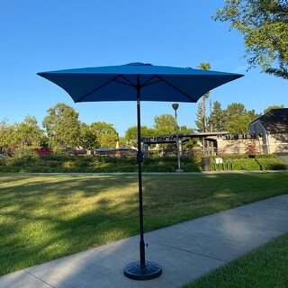 Davee 6.5ft Square Aqua Blue Color Market Umbrella - Bed Bath & Beyond ...