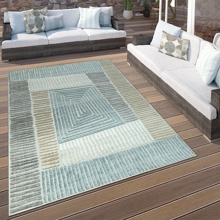 In- & Outdoor Rug Geometric Pattern in 3D for Patio - Bed Bath & Beyond ...