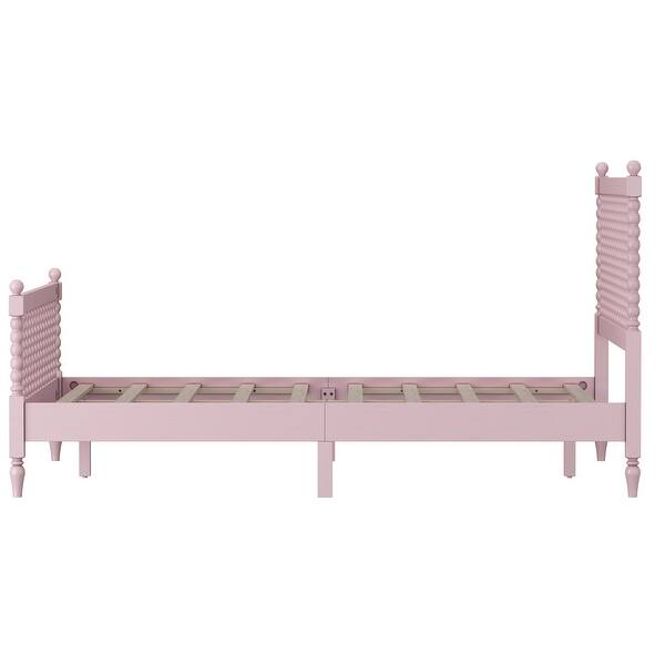 Minimalist Platform Slat Bed Frame Wood Slat Support Panel Bed with ...