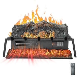 1500W Electric Log Heater with Timer and Remote Adjustable Brightness - Bed Bath & Beyond - 43155919