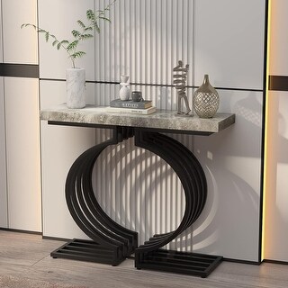 Console Table, 40 inch Modern Faux Marble Entryway Table - On Sale ...