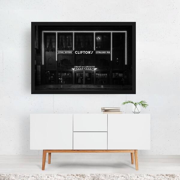 Los Angeles California Clifton s DTLA 02 B W Alcohol Art Print/Poster ...