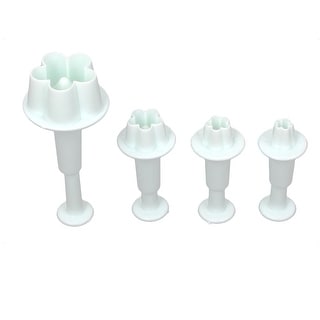 Baking Plastic Flower Blossom Pattern Pastry Cake Plunger Cutter Set 8 ...