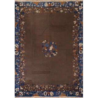 Vegetable Dye Art Deco Nichols Chinese Rug Handmade Wool Carpet - 8'1 ...