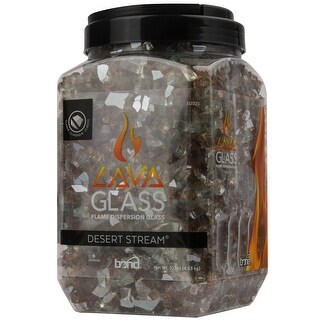 Pack of 4 Desert Stream Heat Weather Resistant Classic Cut Lava Glass ...