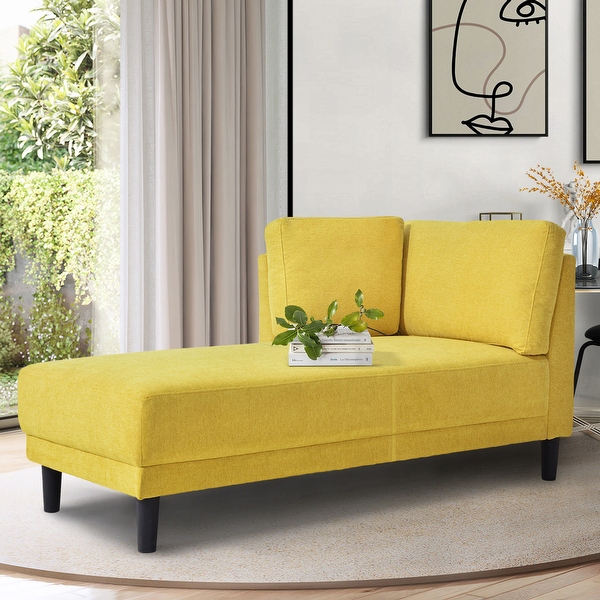 65 Mid Century Modern Linen Fabric Corner Lounge Chair Upholstered Indoor Chaise Lounge Sleeper Sofa Bed Bath Beyond 42038674