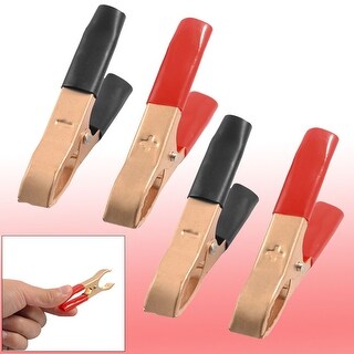 8 Pcs 75mm Plastic Covered Metal Copper Tone Alligator Clips 30A ...