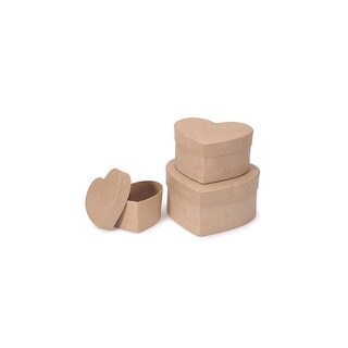 Darice Paper Mache Box Heart 4"/5"/6" Set/3 - Bed Bath & Beyond - 26289207