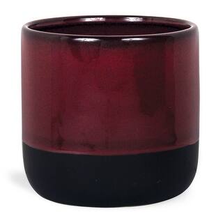 6"Pot Size Red Reactive Glaze Ceramic Planter - Bed Bath & Beyond ...