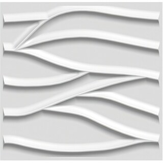 Dundee Deco White Wave PVC 3D Wall Panels, Decorative Wall Paneling ...