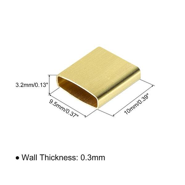 8x4.2x16mm Rectangle Brass Tube Spacer Beads for DIY Making Crafts ...