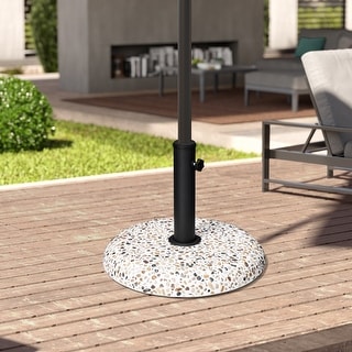 45LBS Heavy Duty Round Base Stand for Outdoor Patio Market Umbrella ...