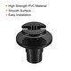 PVC Water Tank Pipe Fitting 20mm Straight Connector with Gasket - Black ...