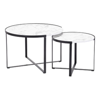 Cornerstone Coffee Table Set White & Black - Bed Bath & Beyond - 36063446