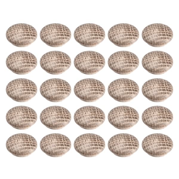 Wood Button Plugs 0.7" Oak Hardwood Screw Hole Furniture Plugs 25Pcs ...