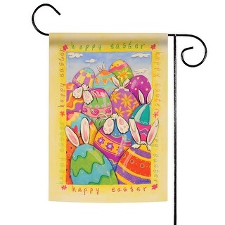Peek-A-Boo "Happy Easter" Bunny Outdoor Garden Flag 18" x 12.5" - Bed ...