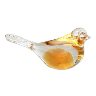 Novica Handmade Canary Handblown Recycled Glass Paperweight - Bed Bath ...