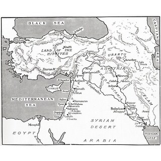 Map Of The Babylonian Assyrian And Hittite Empires. From Hutchinsons ...
