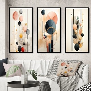 Designart "Opulence Circular Geometric In Retro Pastel III" Modern ...