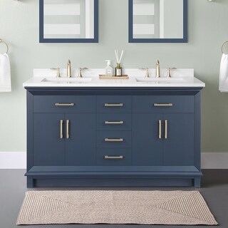 Ove Decors Churchill 60 in. Bathroom Vanity in Midnight Blue - Bed Bath ...