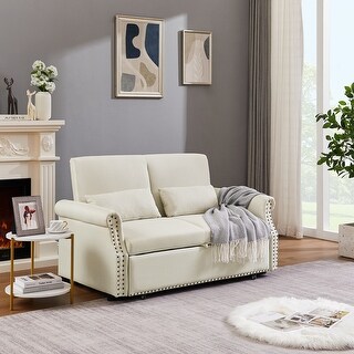 Modern 55" Pull out Sleep Sofa Bed, 2 Seater Loveseats Sofa Couch - Bed ...