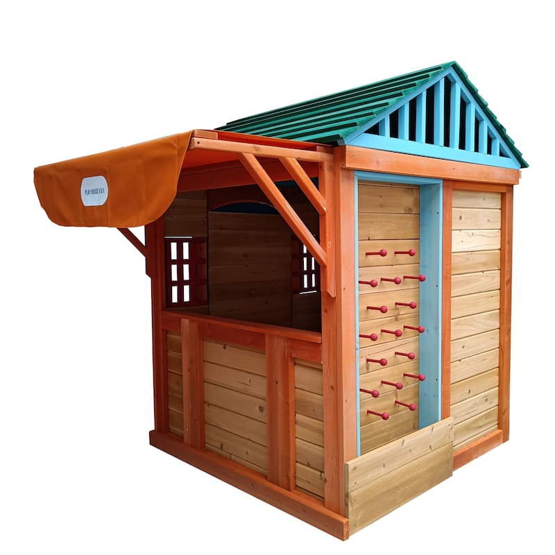 Eco-friendly Outdoor Wooden 4-in-1 Game House for Kids - On Sale - Bed ...