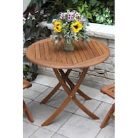 Eilaf 30" Folding Eucalyptus Bistro Table - N/A - Bed Bath & Beyond ...