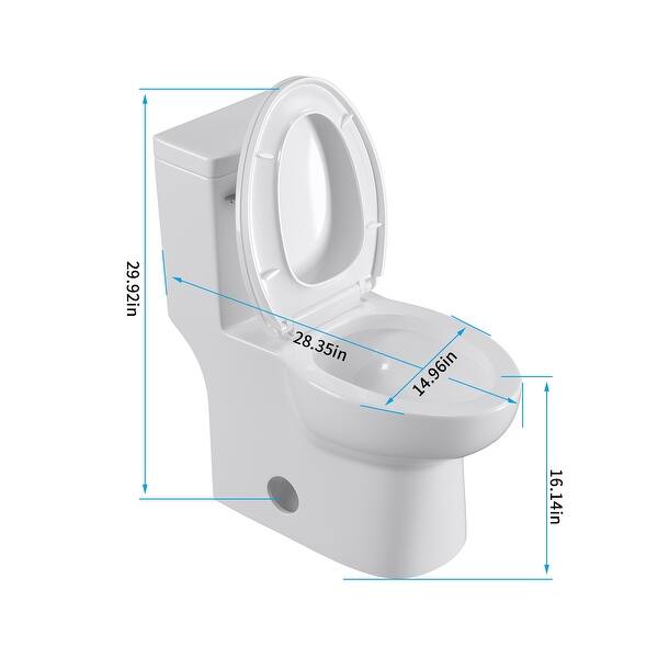 One-Piece 1.28GPF Single Flush Toilet - Bed Bath & Beyond - 37062755