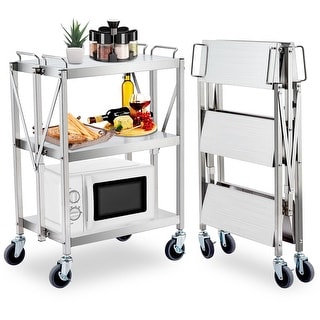 Foldable Utility Carts Stainless Steel - Bed Bath & Beyond - 41024650