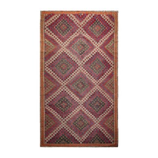 Hand Knotted Kilim Rust Wool Southwestern Oriental Area Rug - 5' 11'' x ...