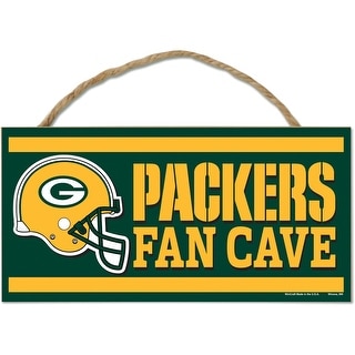 Green Bay Packers 5" x 10" Fan Cave Sign with Rope - Bed Bath & Beyond ...