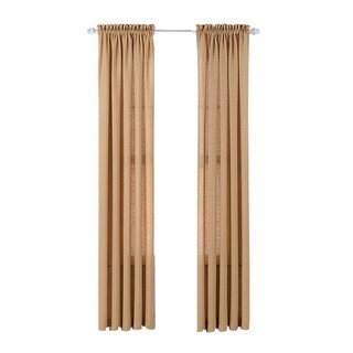 Moshells 84" Emerald Crepe Curtain Panel - Gold - Bed Bath & Beyond ...