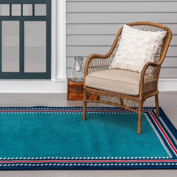 Loomaknoti Tecopa Arvahnie Blue Area Rug - Bed Bath & Beyond - 31424509