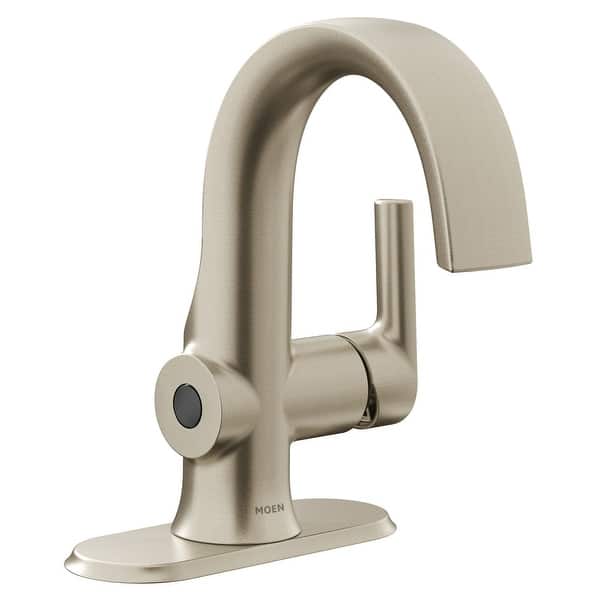 Moen S6910EW Doux 1.2 GPM Single Hole Bathroom Faucet with Pop-Up - Bed ...