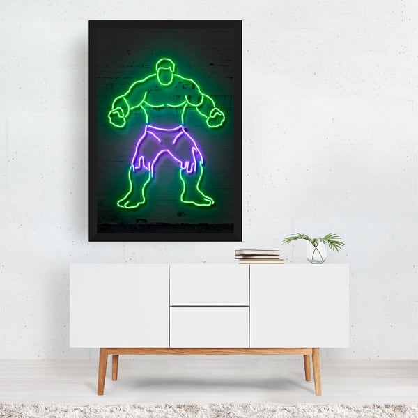 Hulk Digital Cartoon Comics Neon TV Movies Art Print/Poster - Bed Bath ...