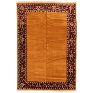 ECARPETGALLERY Hand-knotted Peshawar Ziegler Light Brown Wool Rug - 6'2 ...
