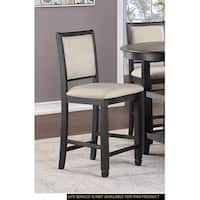 Classic Wooden Counter Height Dining Chairs 2pc Set, Kitchen Fabric ...