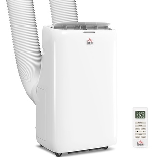 HOMCOM Dual Hose Portable Air Conditioner High Efficiency Inverter, 3 ...