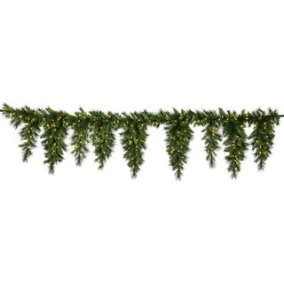 Vickerman 9' x 19" Bangor Mixed Icicle Artificial Christmas Garland ...