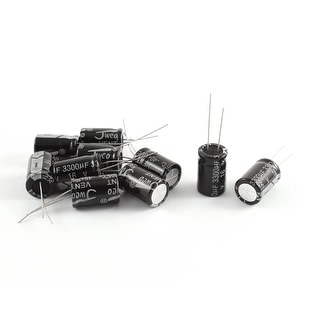 10 Pcs 16V 3300UF 105C Radial Lead Electrolytic Capacitor 13mm x 20mm - Black - Bed Bath ...