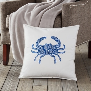 Crab Cotton Canvas 20-inch Pillow - Bed Bath & Beyond - 11042264
