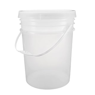 Plastic Paint Pail 5.28Gallon/20L Paint Can with Lid, Transparent - Bed ...