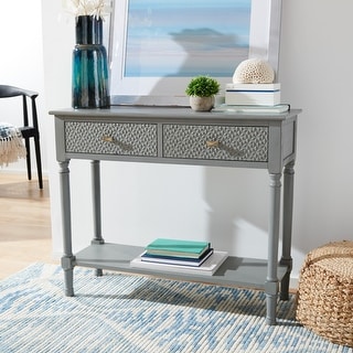 SAFAVIEH Athena 2-Drawer Console Table - 35.5" W x 13" L x 29.5" H - 35 ...