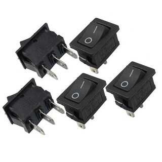 5 x Single Pole Double Throw SPDT ON/OFF Snap in Rocker Switch AC 2A/8A ...
