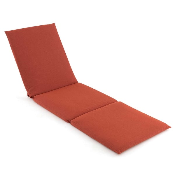 Tri-Fold Lounger Pad Chaise Lounge Cushion w/ Hook & Loop Fasteners ...